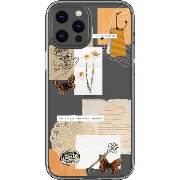 Golden Scraps Collage Clear Phone Case for Apple iPhone 15 (& more ...