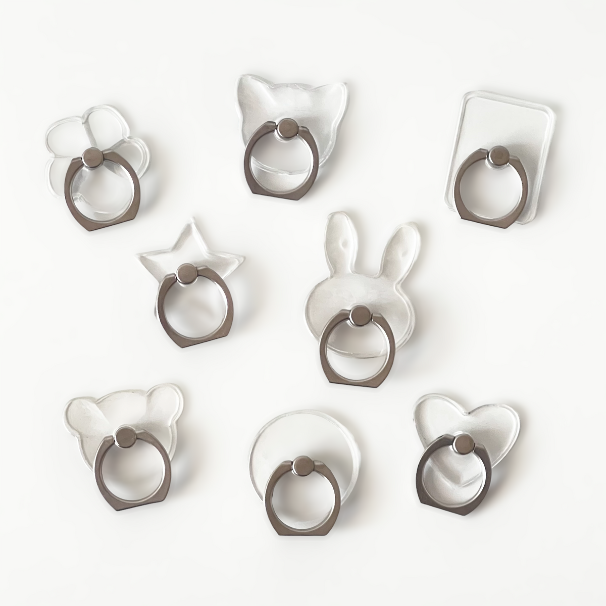 Clear Phone Ring Grips by The Urban Flair