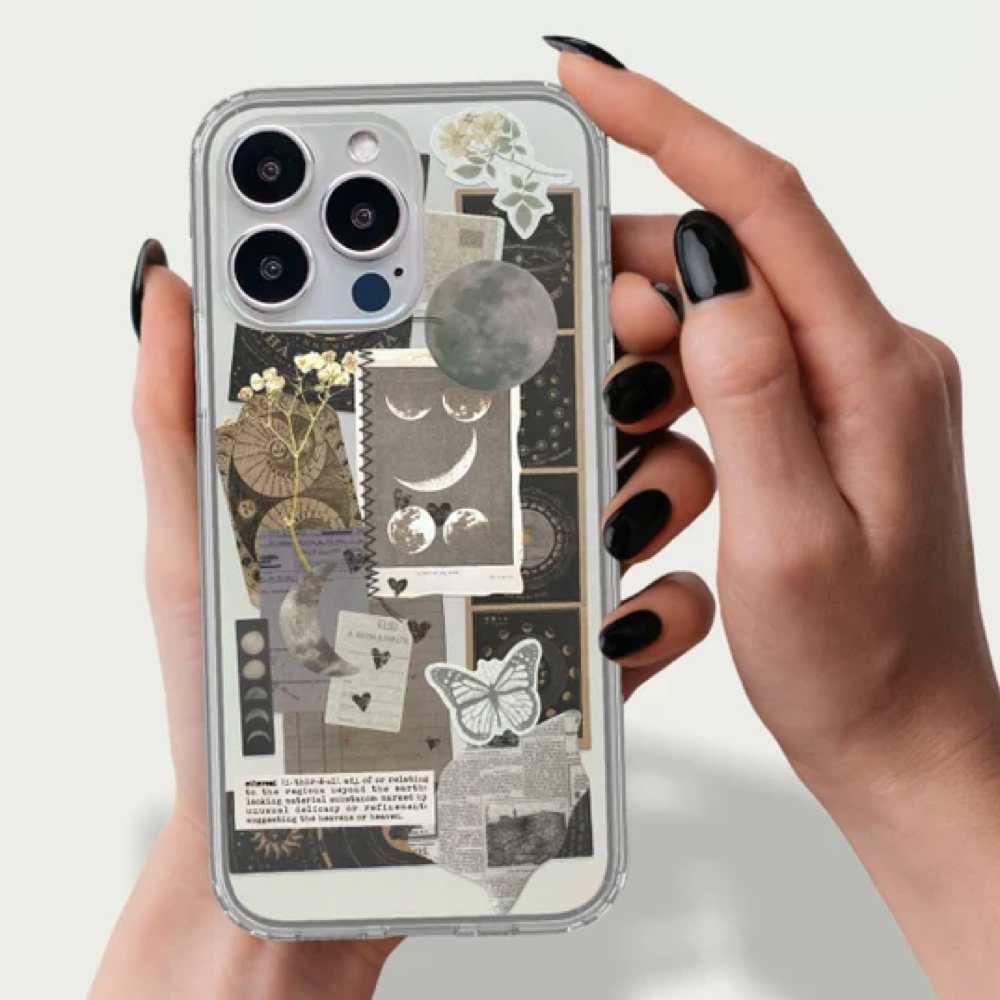 Esoteric Space Scraps Collage Clear Phone Case for Apple iPhone 13– The ...