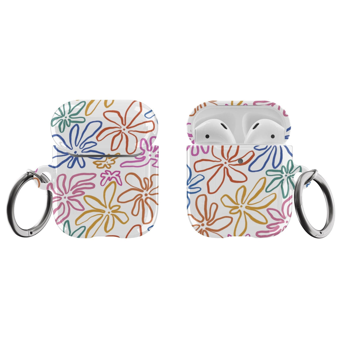 Aesthetic Flower Doodles Air Pods Case by The Urban Flair