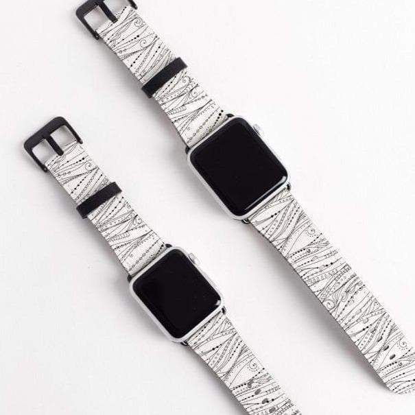 Line Art Doodles Apple Watch Band by The Urban Flair