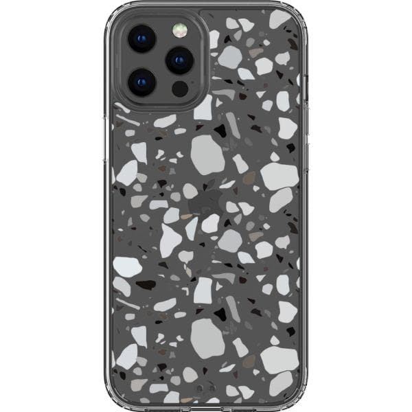 Modern Terrazzo Specks Clear Phone Cases by The Urban Flair