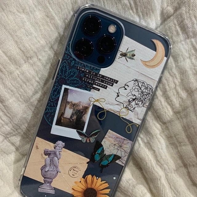 Strange Abstract Clippings Clear Phone Case for Apple iPhone 13 (&– The ...