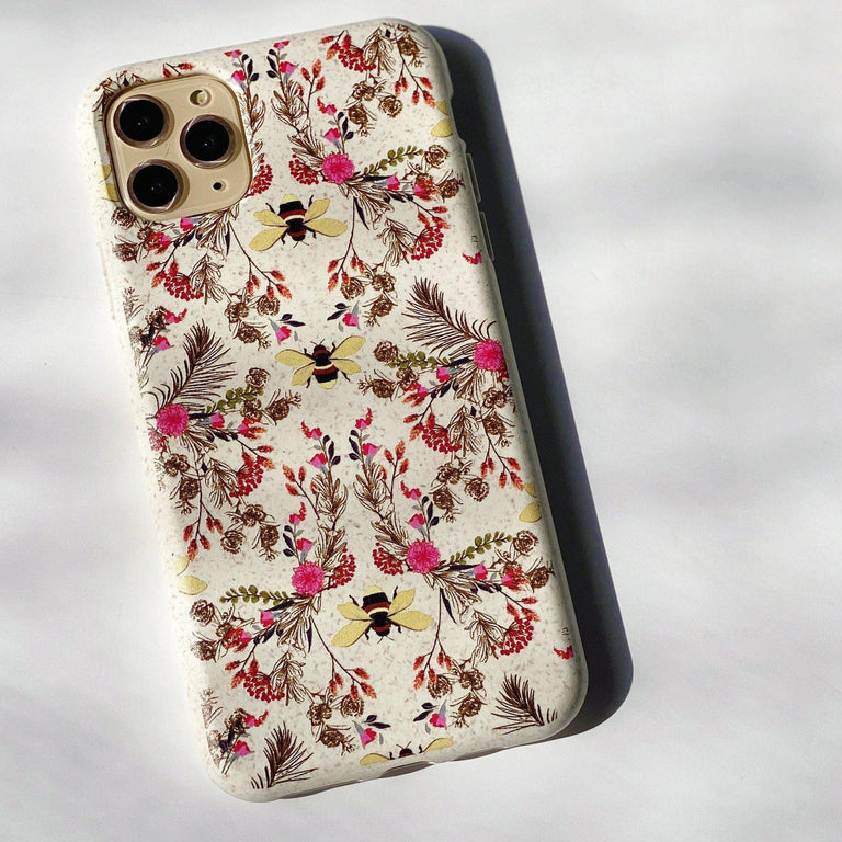 Vintage Bees Eco Biodegradable Phone Case for Apple iPhone 13 (&– The ...